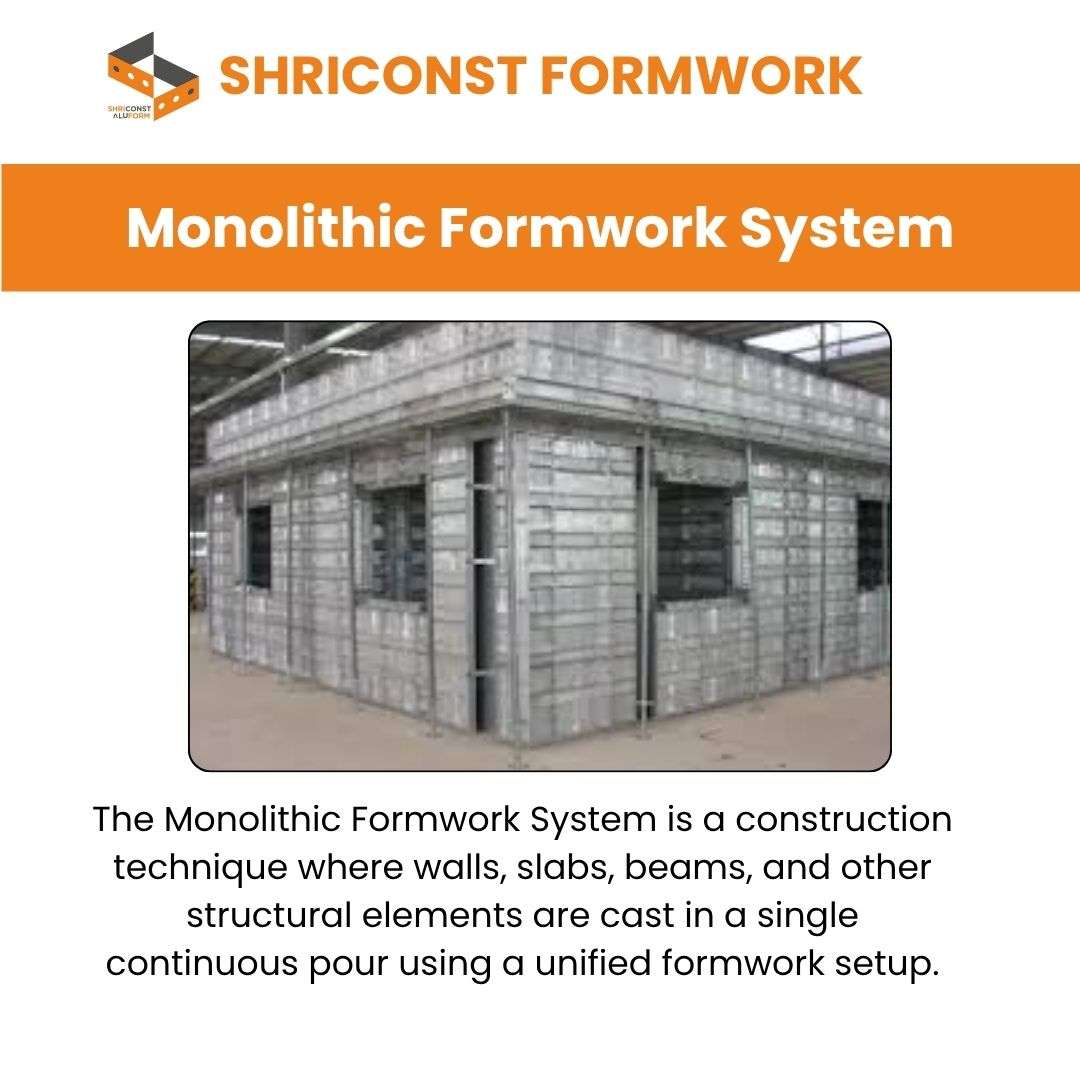 Monolithic Aluminium Formwork System in India | Shriconst Aluform